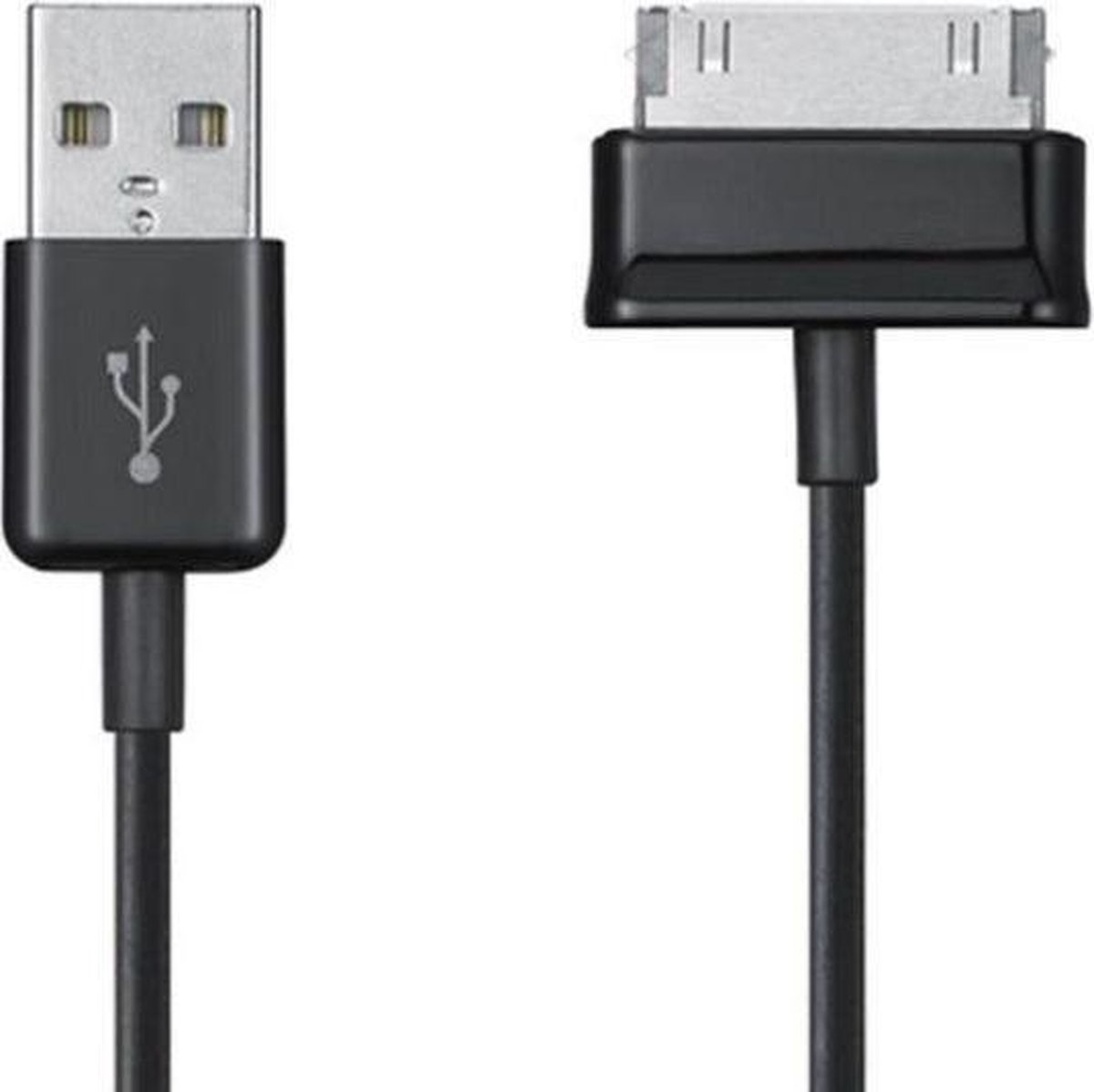 30-pins naar USB kabel geschikt voor Samsung - 1 meter - Zwart | bol.com