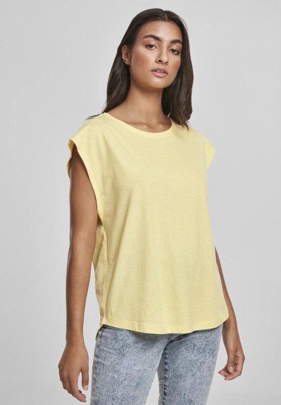 Urban Classics Dames Tshirt -XS- Basic Shaped Geel | bol.com