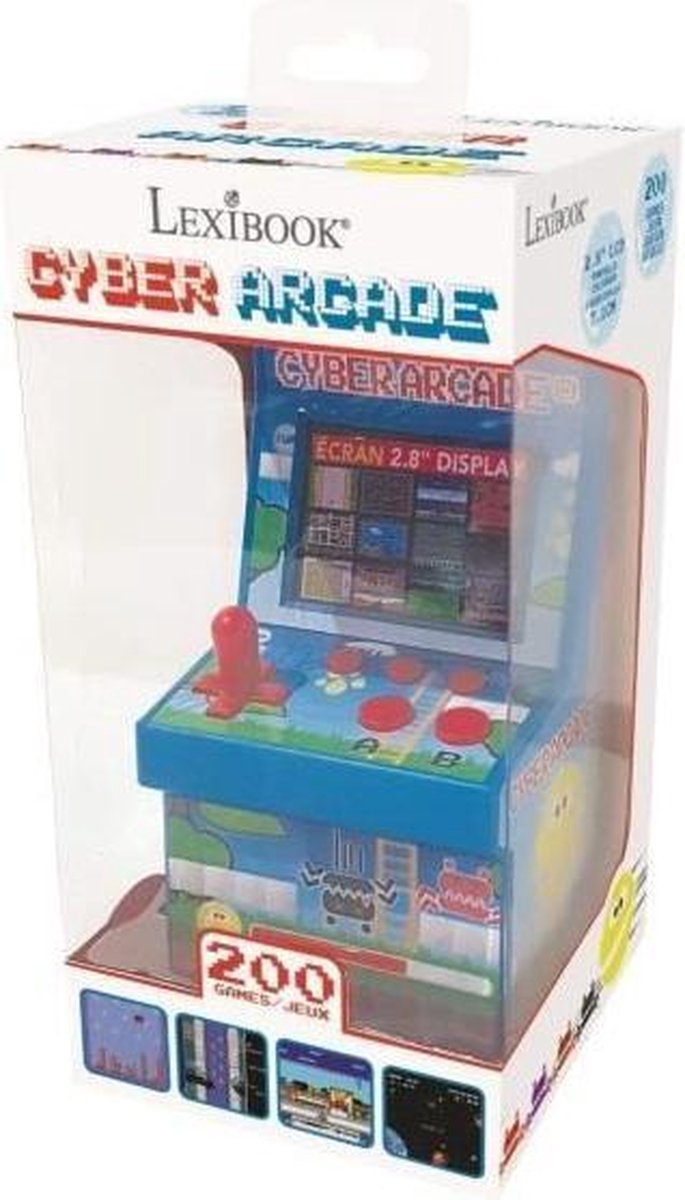 LEXIBOOK - Cyber Arcade Console, 200 spellen, LCD-kleurenscherm 2.8 | bol