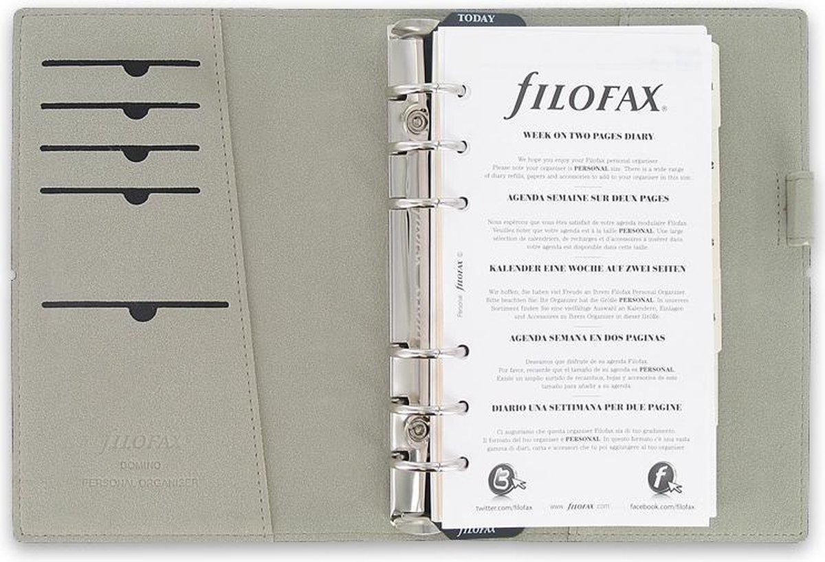 Filofax Domino Organiser Personal - Black | bol.com