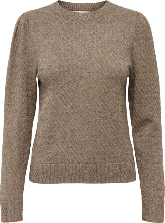 ONLY ONLKATIA LS PUFF O-NECK CC KNT Dames Trui - Malt Ball Melange | bol