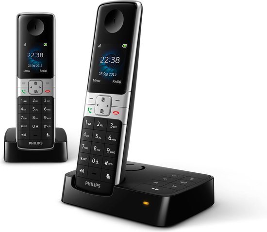 Philips D635 DECT telefoon - 2 handsets - antwoordapparaat - babyfoon | bol