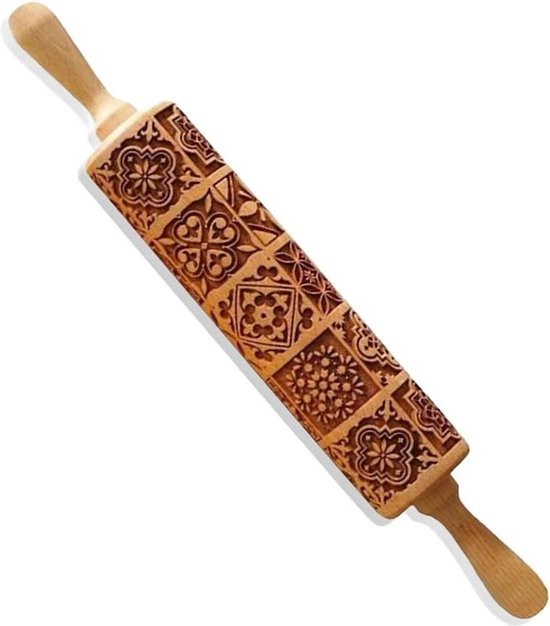 Houten Deegroller voor Kerstsnijwerk en 3D-deeg - Geschikt voor Doe-het ...