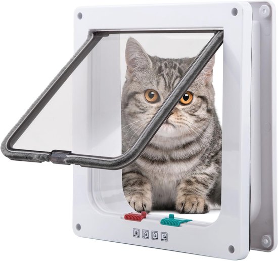 Kattenluik met 4-weg vergrendeling en eenvoudige installatie ...