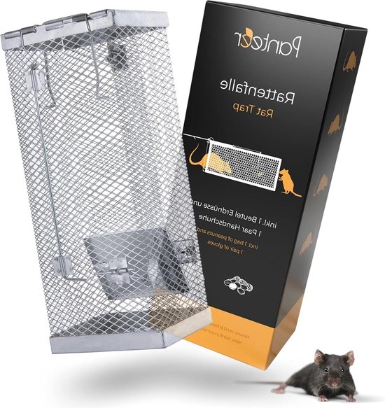 Complete set rattenvallen - levende val handschoenen - pinda's als aas ...