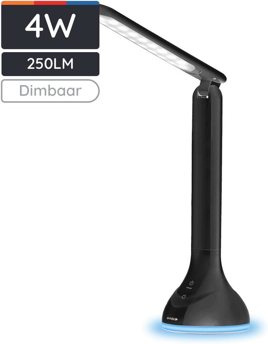 Led bureaulamp - Zwart - Oplaadbaar | bol