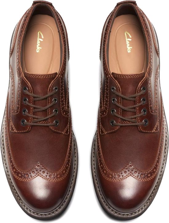 Clarks - Heren - Batcombe Far - G - 4 - dark tan lea - maat 10,5 | bol