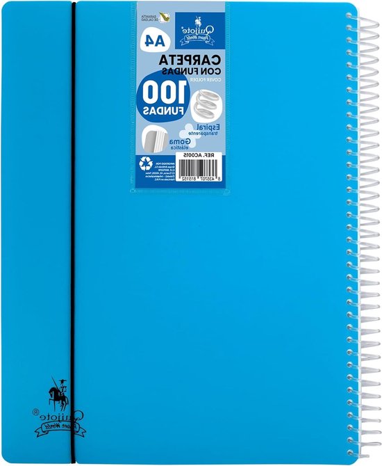 Flexibele spiraalmap dossiermappen - 100 transparante hoesjes - A4-map ...