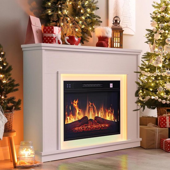 Elektrische open haard 58 cm realistisch 3D-vlameffect - Verwarming ...