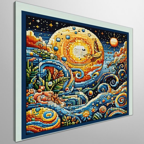 Pixel art relief schilderij | Pixelated Relievo: A Fusion of Artistic ...