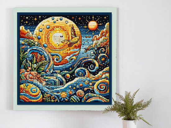 Pixel art relief schilderij | Pixelated Relievo: A Fusion of Artistic ...