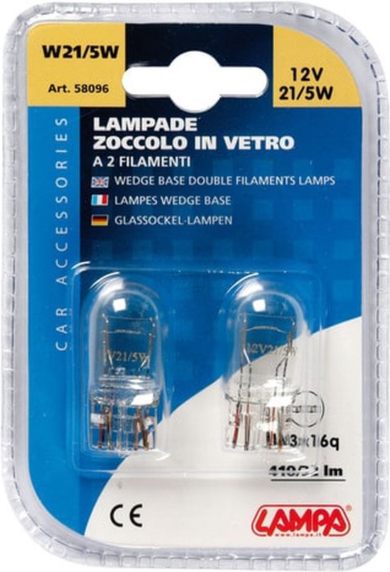 Wedge base lamp 12V 21/5W | bol