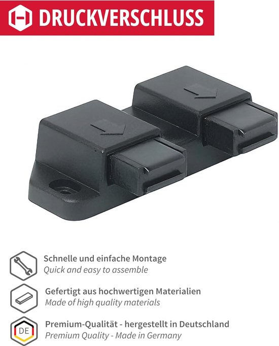 Magnetisch Drukslot voor Glazen Deuren | Dubbele Houdkracht 2,5 kg ...