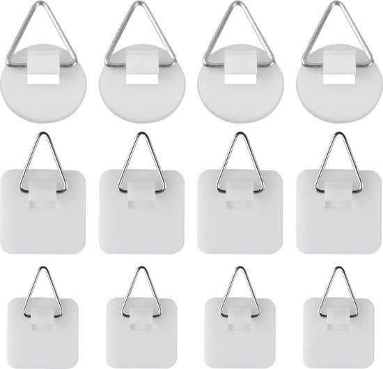 Zelfklevende Haken voor Fotolijsten - 12 Stuks in Diverse Vormen ...