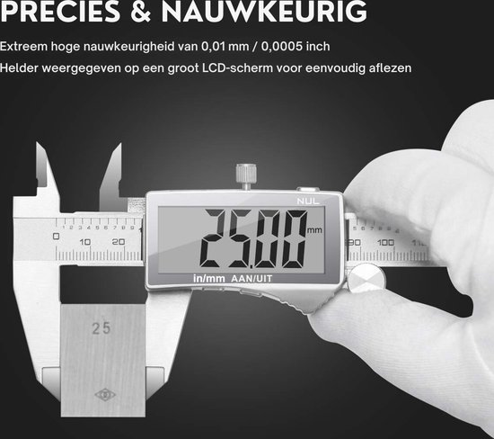 Digitale Schuifmes Van RVS: 150 MM - Spatwaterdicht En Stofdicht Met ...