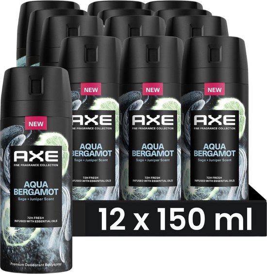 Axe - Deodorant - Spray - Aqua Bergamot - 150ml x 12 | bol