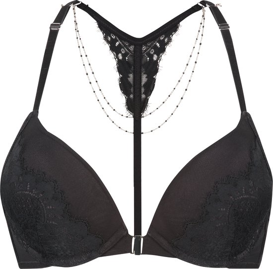 Hunkemöller Dames Lingerie Voorgevormde push-up beugel bh Lorena - Zwart - maat C75 | bol