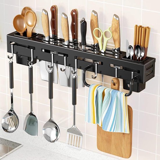 Gebruiksvoorwerp Rack Wandmontage - 40CM Rvs Keukengerei Houder - Voor ...