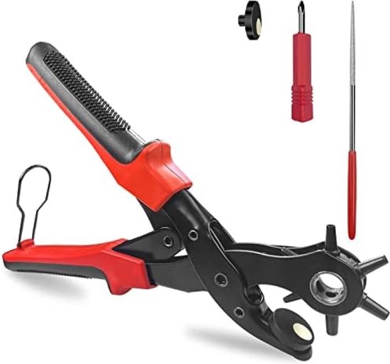 Perforeertang voor leer met 6-voudige perforator - Gatenmaker | bol