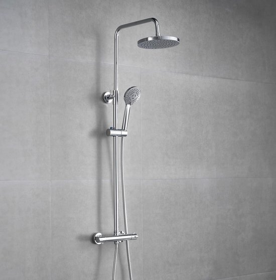 Regendouche met kraan, douchesysteem, douchearmatuur met thermostaat ...