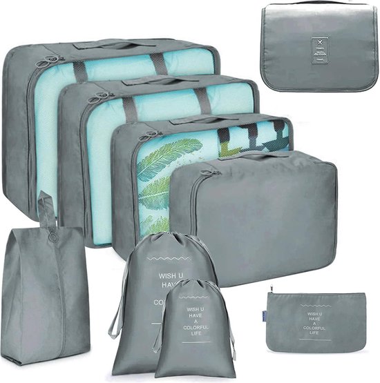 Riokem ® Koffer Organizer Set, 9-delig, Waterdichte Inpak Kubus ...