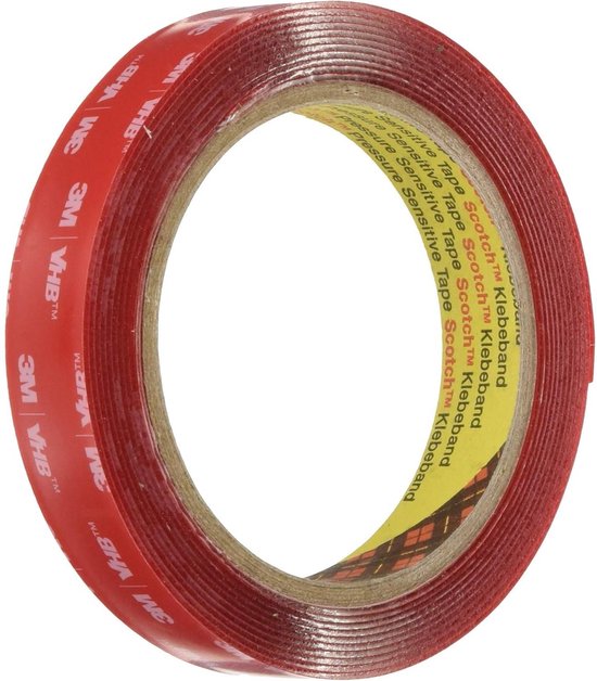 Montage tape dubbelzijdig transparant - transparante materialen bevestigen - 19 mm x 3... | bol