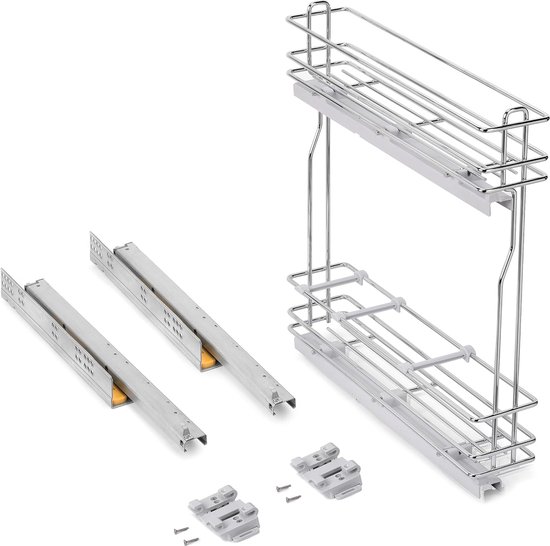 JGS® - Uittrekbaar Flessenrek SupraMax met Zacht Sluitingsmechanisme en ...