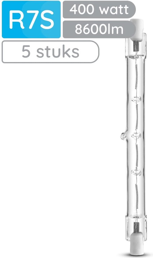 Modee Halogeenlamp R7s - 400W 2700K 8600 LM 230V - Staaflamp - 118mm ...