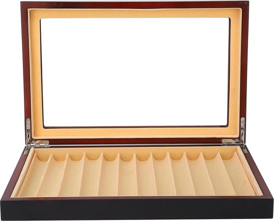 Houten Vitrinekast Pen Display Box - 12-cijferige Houten Pen Organizer ...