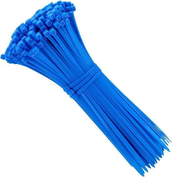 400 mm x 76 mm Kabelbinders - 100 stuks blauwe premium nylon ritssluitingen -... | bol