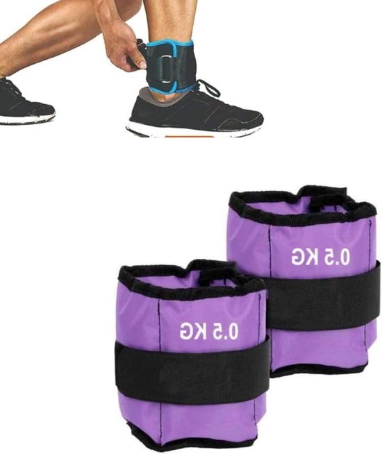 Gewichten voor polsen en enkels - 2 x 0.50 kg - verstelbare ...