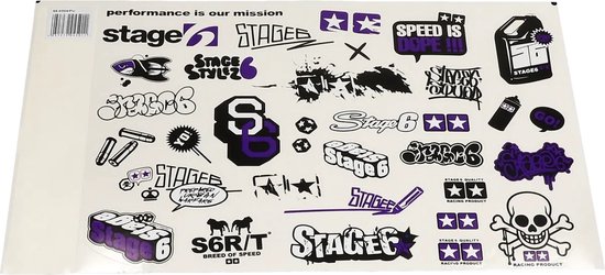 Stage6 Stickerset Stage6 paars 30-delig 21 x 30 cm | bol