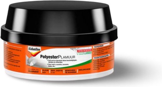 Alabastine Polyester plamuur - Grijs - 200 gram | bol