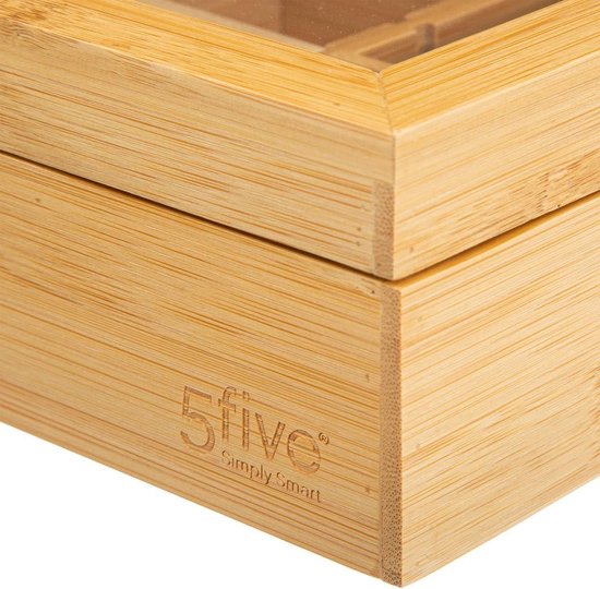 Bamboo Tea Box with 12 Removable Compartments - Natural Eco-Friendly ...