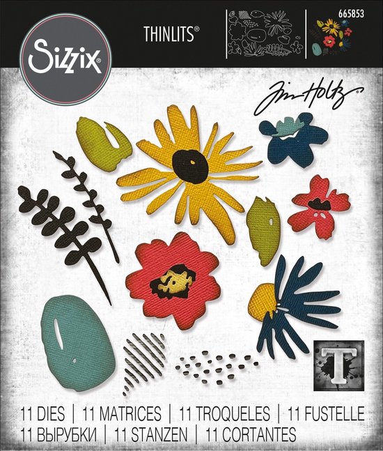 Sizzix Thinlits Snijmal Modern Floristry | bol