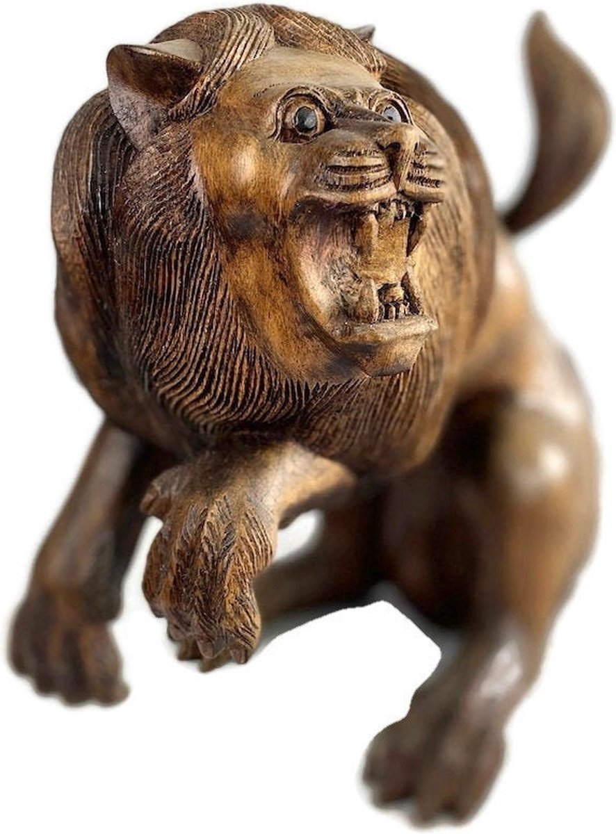 wood carving lion / hand carved lion / wood carving Bali / wood carving ...