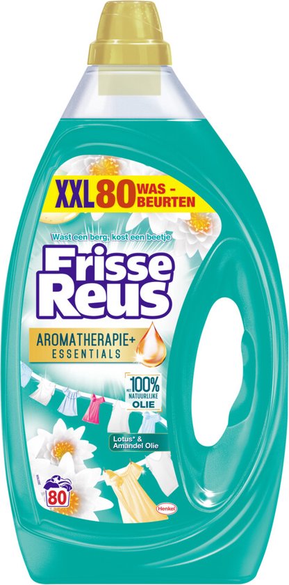 2x Witte Reus Vloeibaar Wasmiddel Lotus Amandel 4 liter | bol