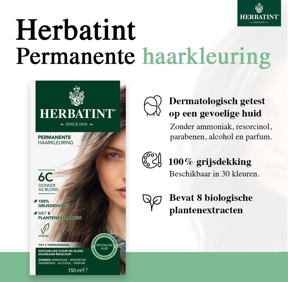 Herbatint Haarverf 6C Dark Ash Blonde | bol.com