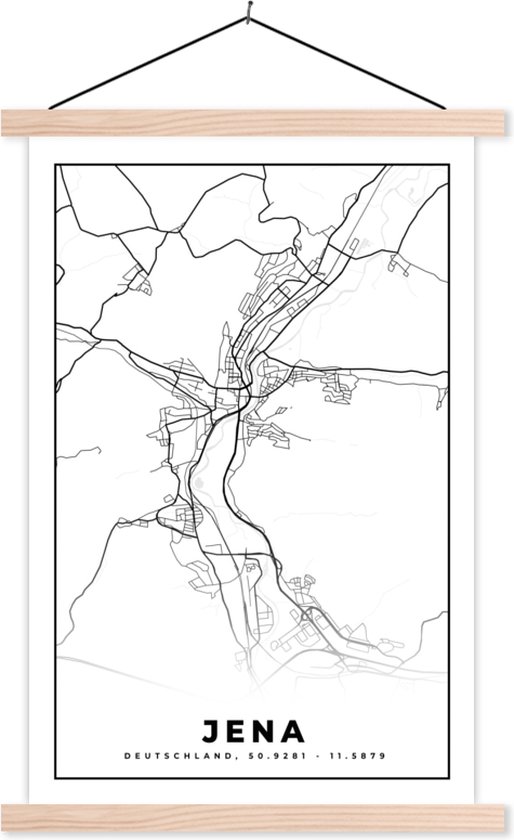 Posterhanger incl. Poster - Schoolplaat - Jena - Kaart - Plattegrond ...