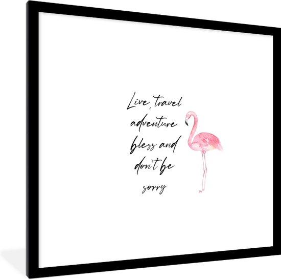 Fotolijst incl. Poster - Live, travel, adventure, bless and don't be ...