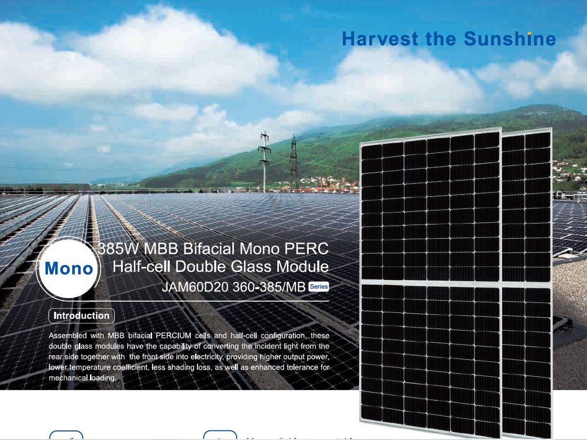 YES Solar panneau solaire 385W MBB Bifacial Mono PERC Half-cell Double ...