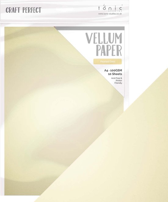 Tonic Studios Vellum Paper Pearled gold | bol.com