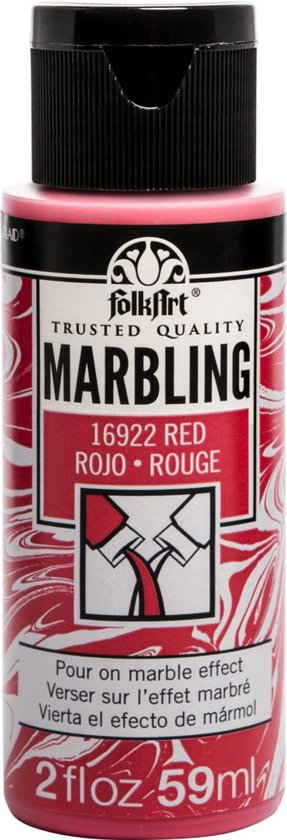 FolkArt Marbling paint color 59ml Rood | bol.com