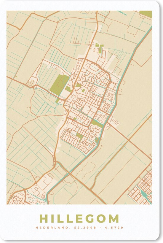 Muismat - Mousepad - Hillegom - Kaart - Stadskaart - Plattegrond ...