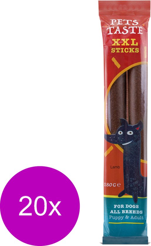 Pets Taste Xxl Sticks Lamb - Hondensnacks - 20 x Rund 180 g | bol.com