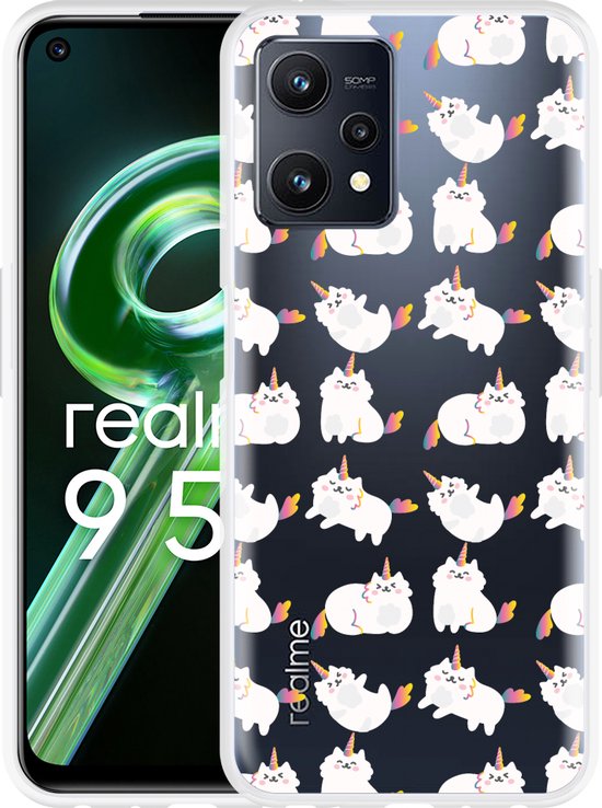 Hoesje geschikt voor Realme 9 5G Unicorn Cat | bol