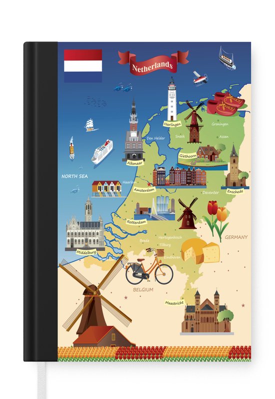 Carnet - Cahier d'écriture - Illustration des Nederland dans un style ...