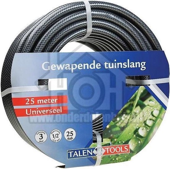 Talen Tools Slang Tuinslang 25 meter 1/2Inch, 25 BAR TSG25 | bol.com