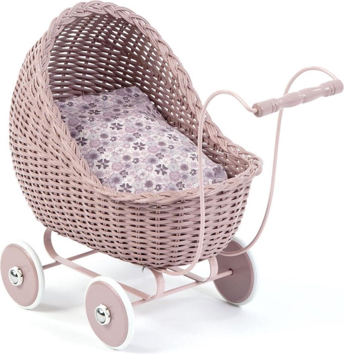 Smallstuff Rotan Poppenwagen | Roze | bol.com