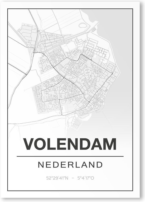 Poster/plattegrond VOLENDAM - A4 | bol
